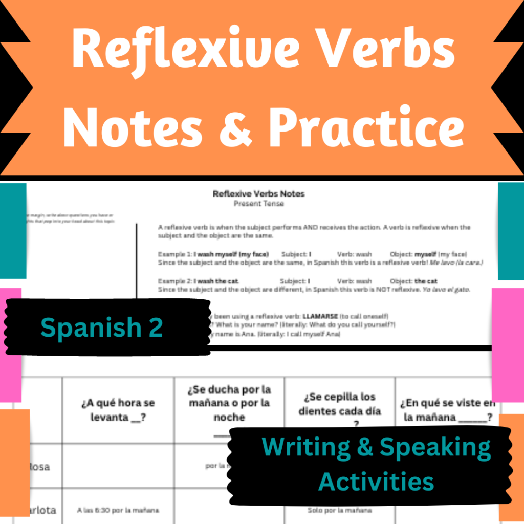 Spanish Reflexive Verb and Daily Routine Mini Lesson | Made By Teachers