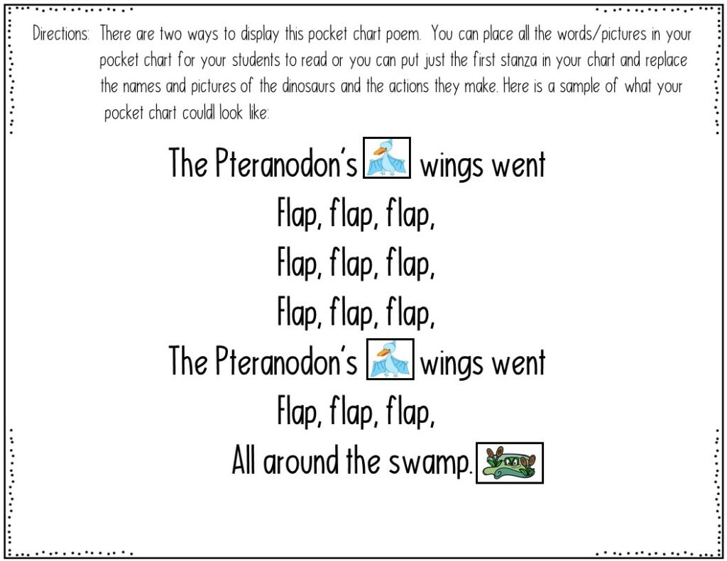 All Around the Swamp {Pocket Chart Song} | Made By Teachers