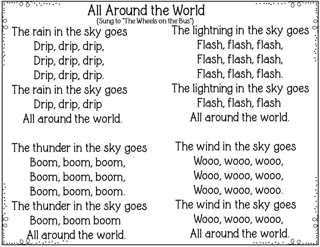 All Around the World {Pocket Chart Song} | Made By Teachers
