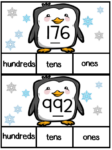 PLACE VALUE CLIP CARDS Winter Theme - Made By Teachers
