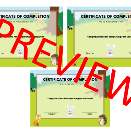 Editable Certificate of Completion Woodland Theme | Made By Teachers