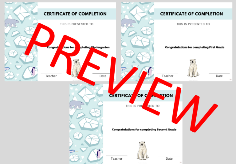Editable Certificate of Completion Arctic Theme | Made By Teachers