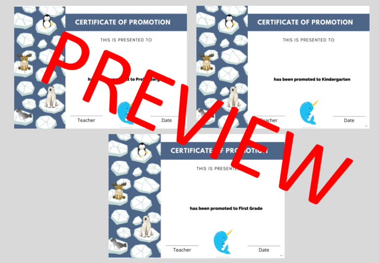 Editable Certificate of Promotion Arctic Theme | Made By Teachers