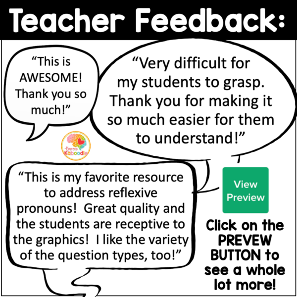 Reflexive Pronouns Anchor Charts and Task Cards Activities - Made By ...