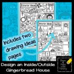 Design a Gingerbread House Christmas Drawing Activity Art Sub | Made By ...