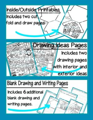 Design a Gingerbread House Christmas Drawing Activity Art Sub | Made By ...