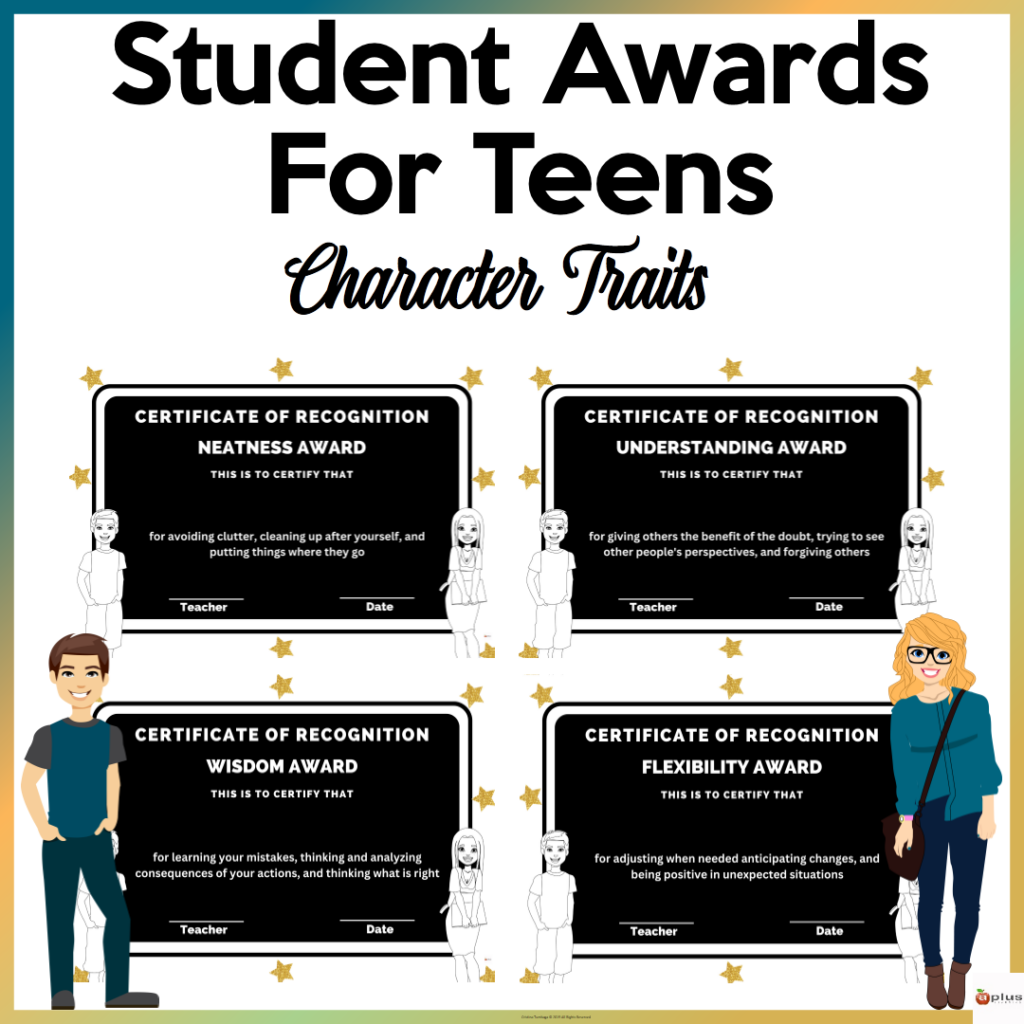 Student Awards Character Traits For Teens | Made By Teachers