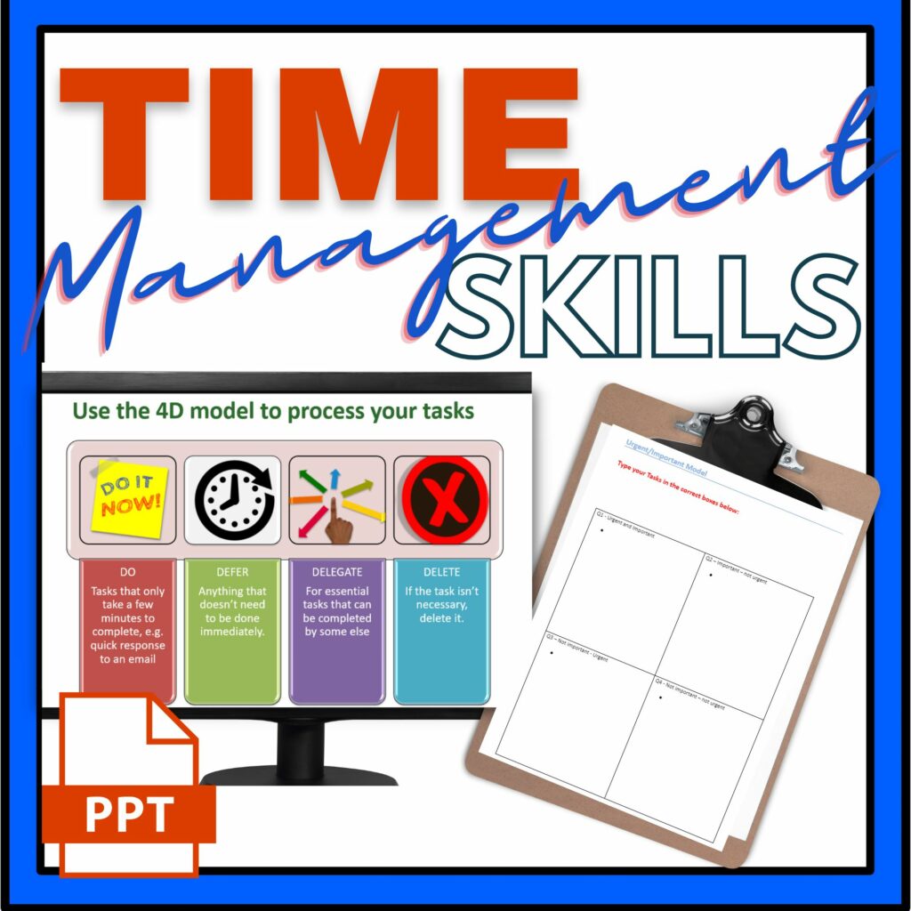 Time Management PowerPoint and Activities - fully editable - Made By ...