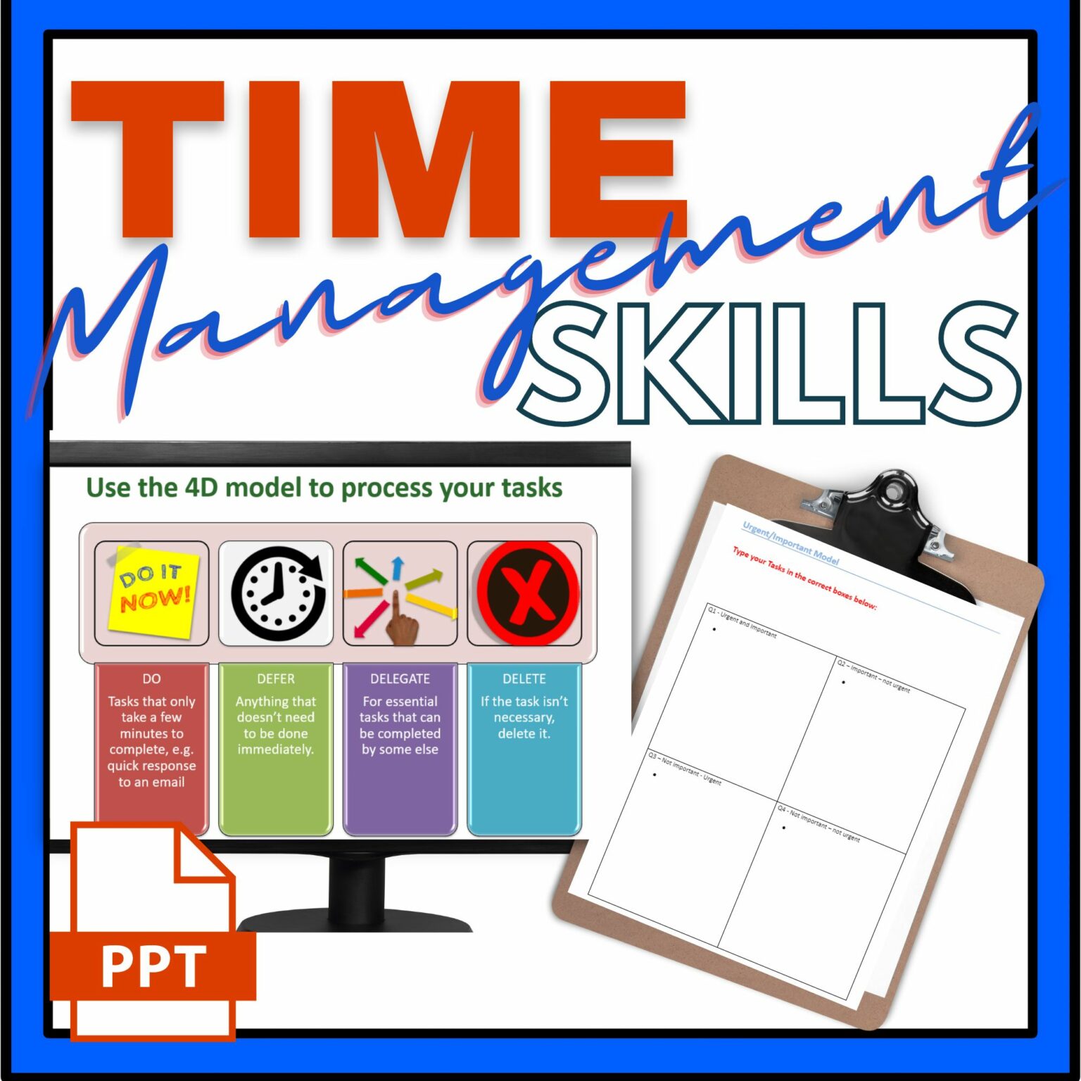 Time Management PowerPoint and Activities - fully editable | Made By ...
