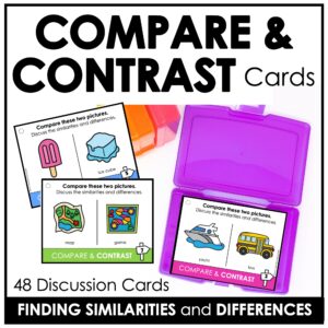 Compare and Contrast - ESL Speaking Cards - Finding Similarities ...