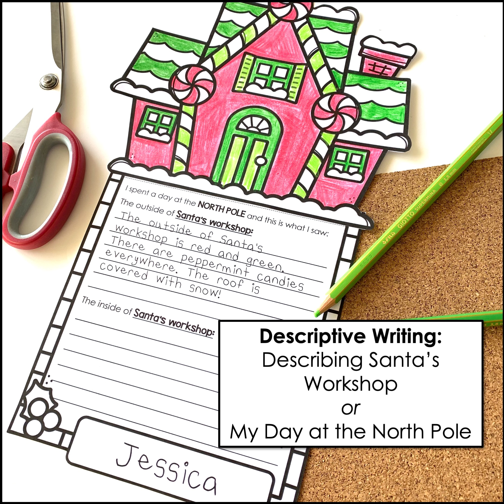 Christmas Descriptive Writing | Santa's Workshop Writing + Craft ...