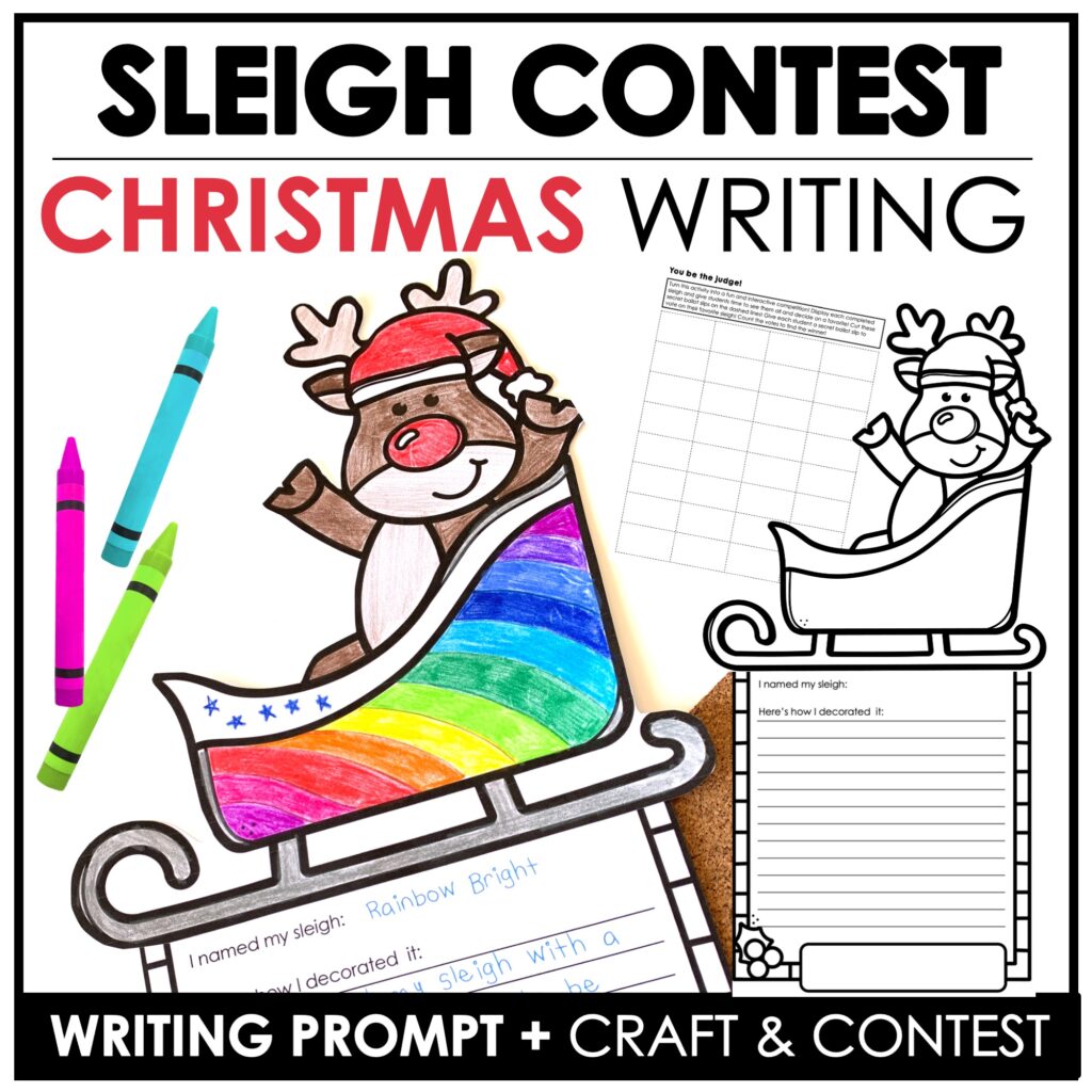 Christmas Sleigh Craft | Descriptive Writing Activity and Contest for ...