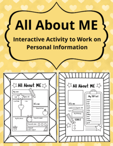 All About Me Poster | Back to School | First Day of School | Made By ...