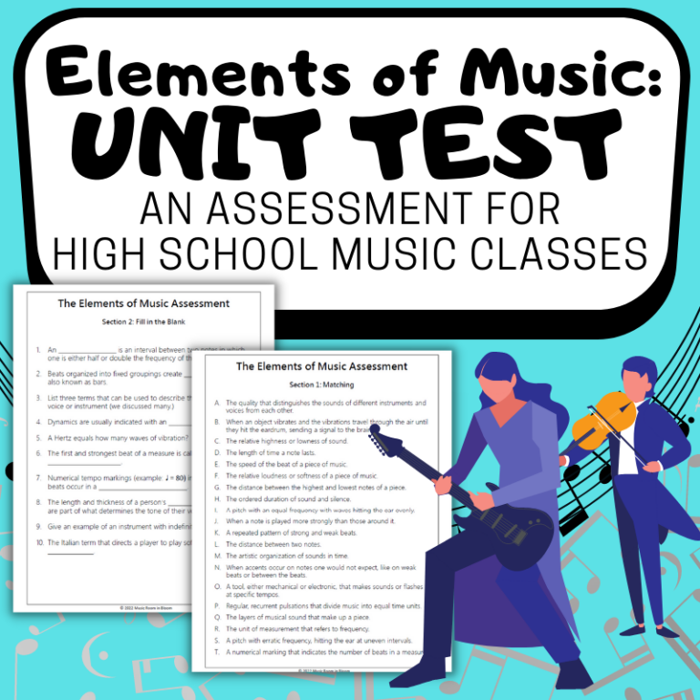 ELEMENTS OF MUSIC BUNDLE for High School Music Appreciation | Made By ...