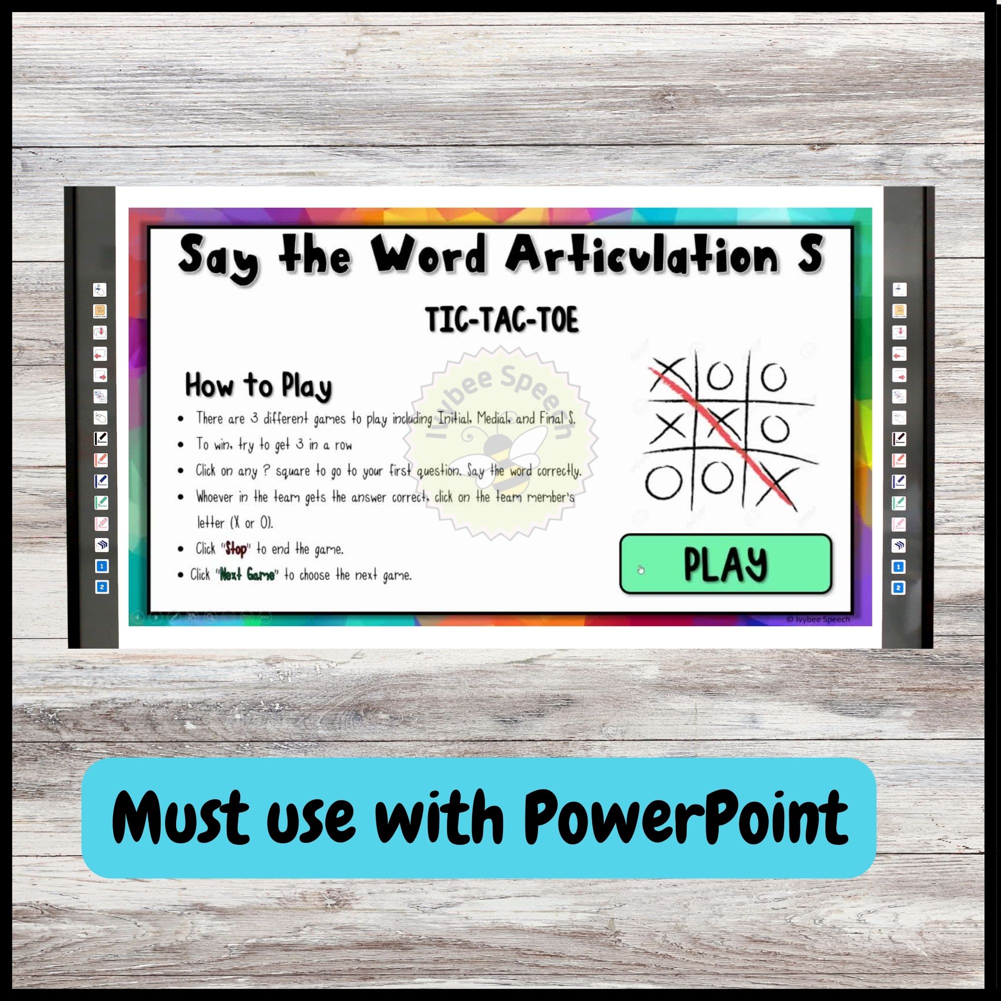Speech Therapy Articulation S Tic Tac Toe PowerPoint Game | Made By ...
