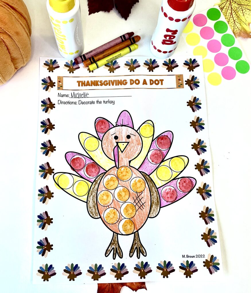 Thanksgiving Do A Dot Art Packet | Made By Teachers