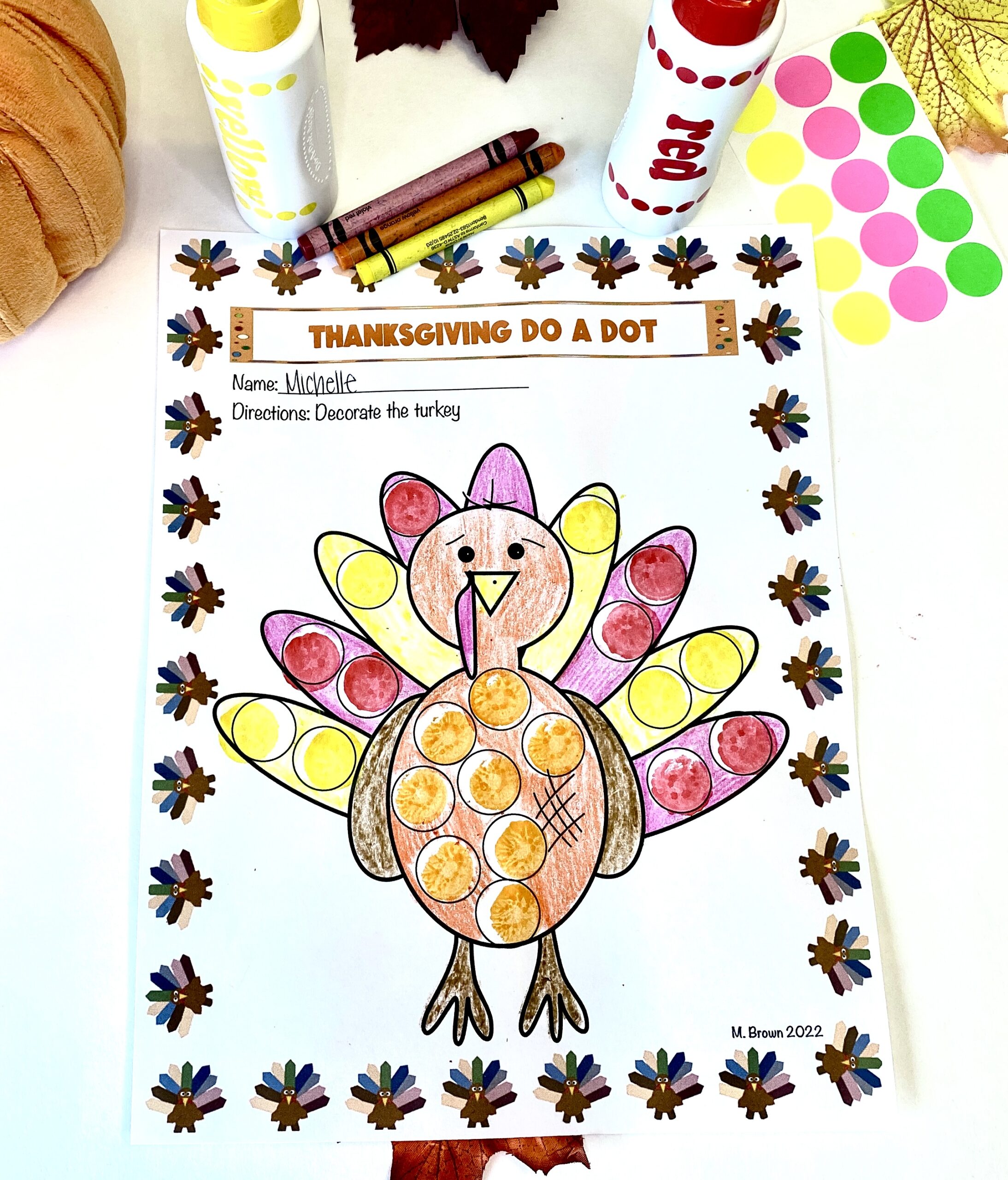 Thanksgiving Do A Dot Art Packet | Made By Teachers