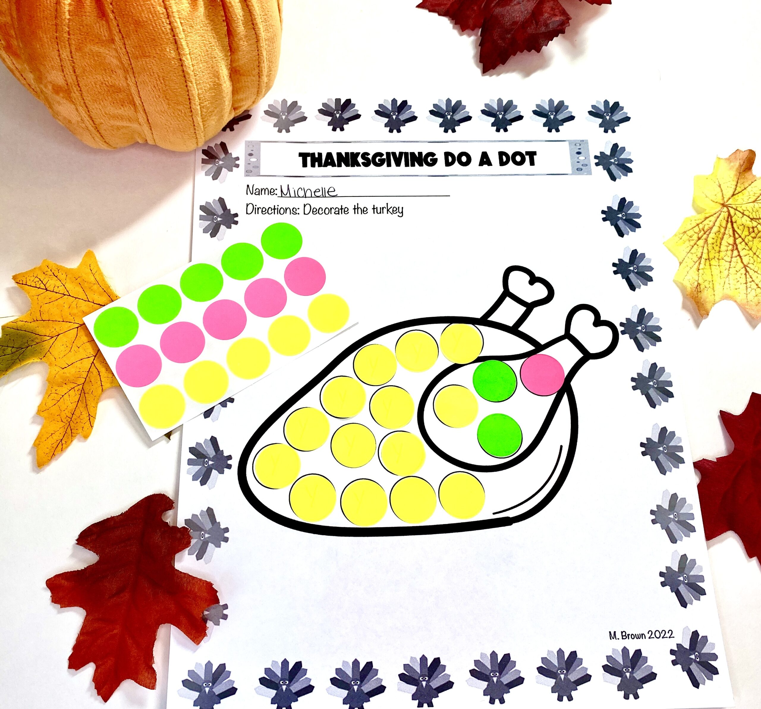 Thanksgiving Do A Dot Art Packet | Made By Teachers