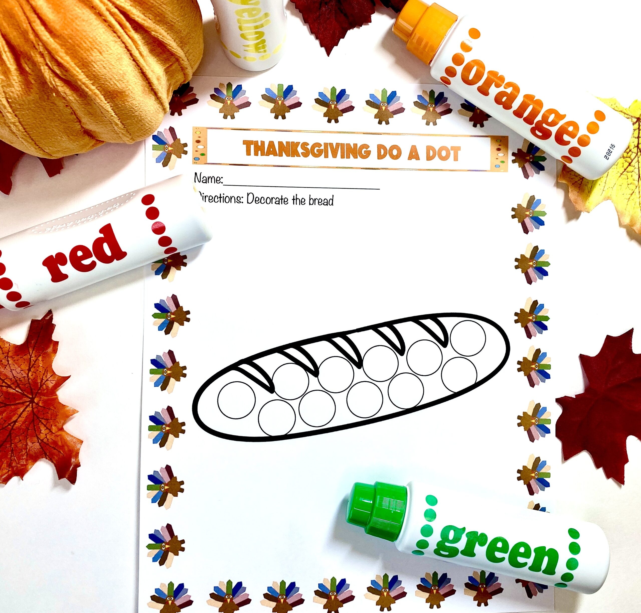 Thanksgiving Do A Dot Art Packet | Made By Teachers