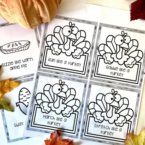 Thanksgiving Movement and Transition Cards | Made By Teachers