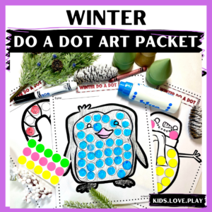 Winter Do A Dot and Q-Tip Art Packet | Made By Teachers