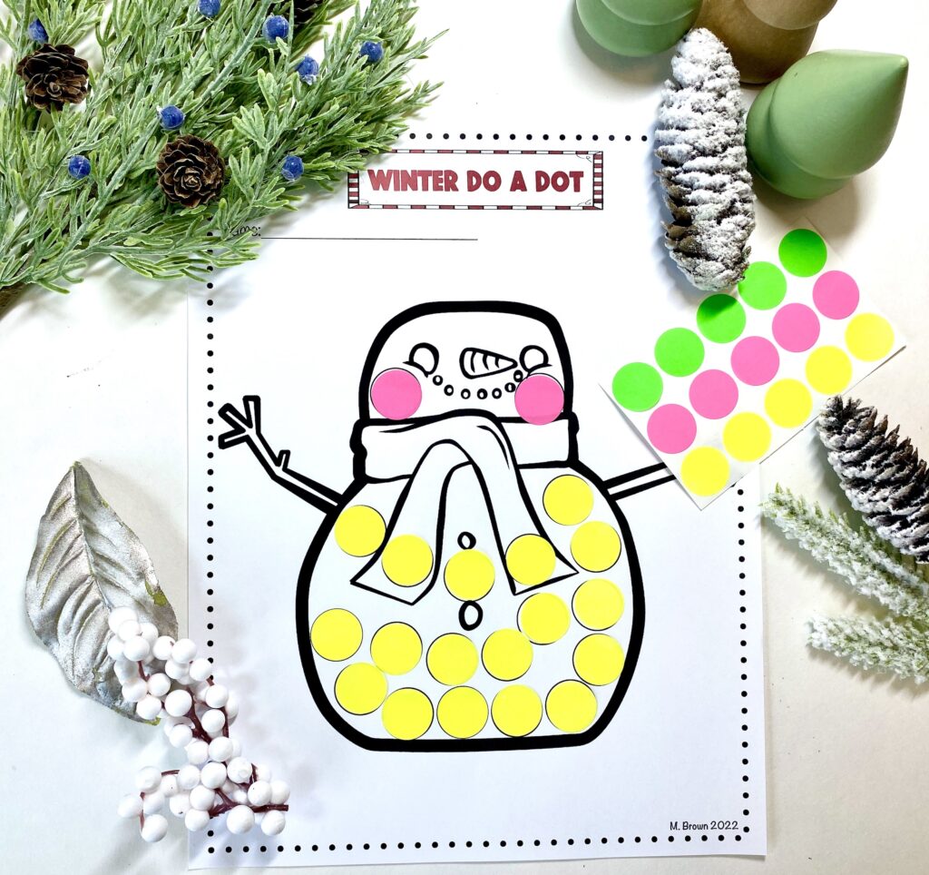 Winter/Christmas Do A Dot Art Packet | Made By Teachers