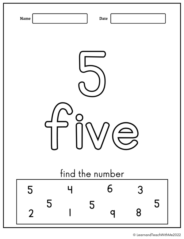 Number 1-10 Worksheets | Made By Teachers