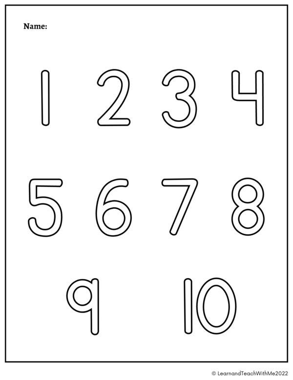 Number 1-10 Worksheets | Made By Teachers