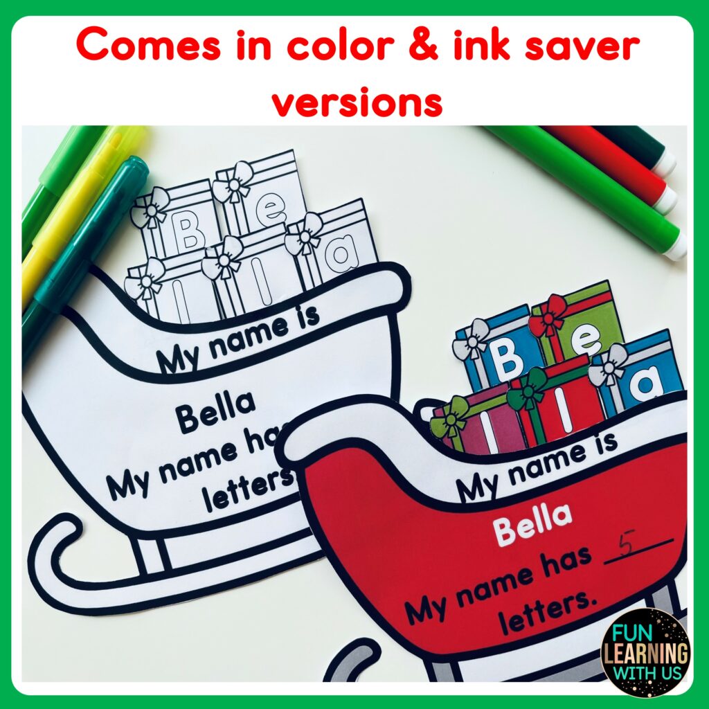 Editable Christmas Santa Sleigh Name Crafts | Winter Name Craft ...