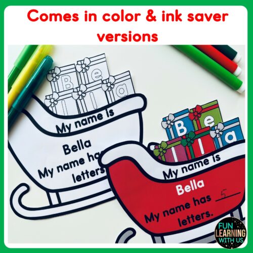 Editable Christmas Santa Sleigh Name Crafts | Winter Name Craft ...