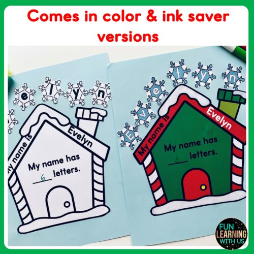 Editable Santa House Name Crafts | Winter Name Craft Activity | Made By ...