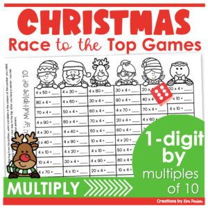 Christmas Math Games Multiply 1-Digit Numbers by Multiples of 10 | Made ...