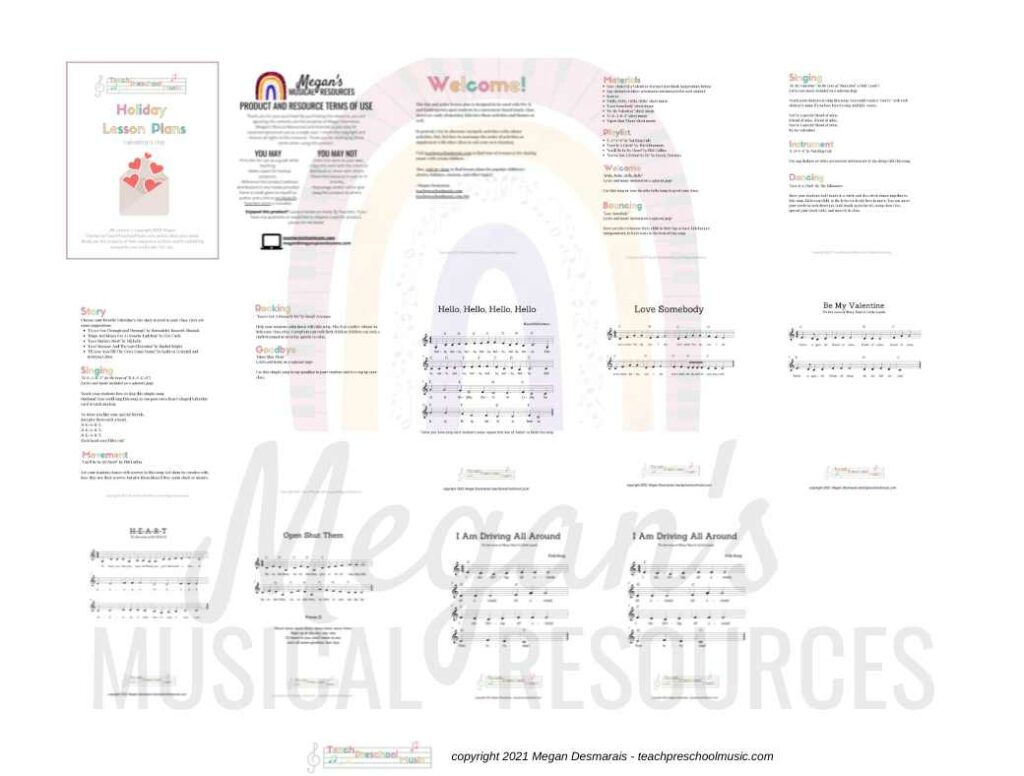 Music Lesson Plan | Valentine's Day | Movement and Musical Activities ...