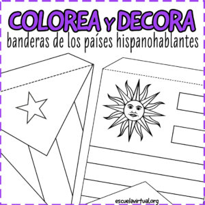 22 Flags, Bunting - Spanish Speaking Countries - Coloring Activity ...