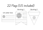 22 Flags, Bunting - Spanish Speaking Countries - Coloring Activity ...