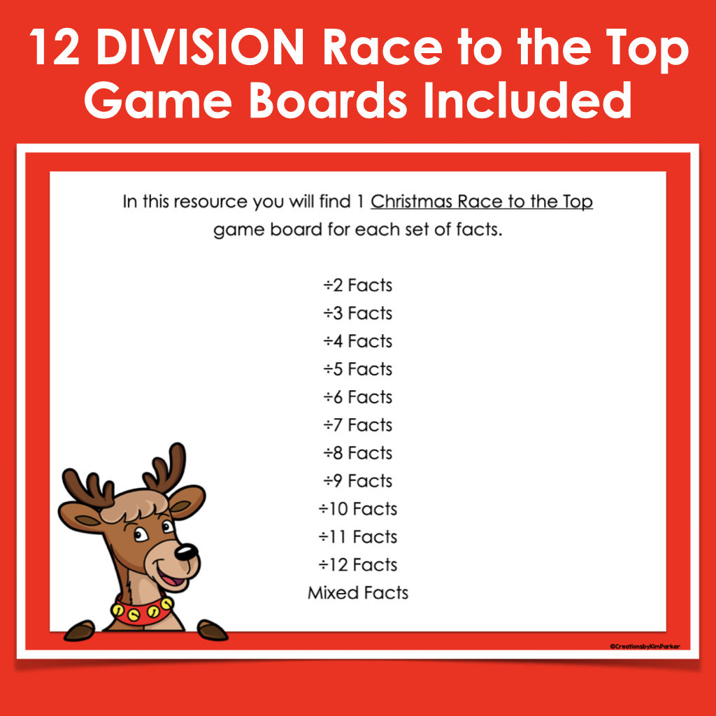 Christmas Math Games Division Fact Fluency | Made By Teachers