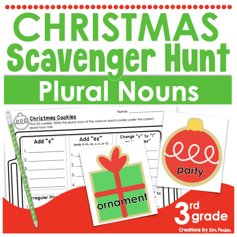 Christmas Scavenger Hunt Activity Plural Nouns | Made By Teachers