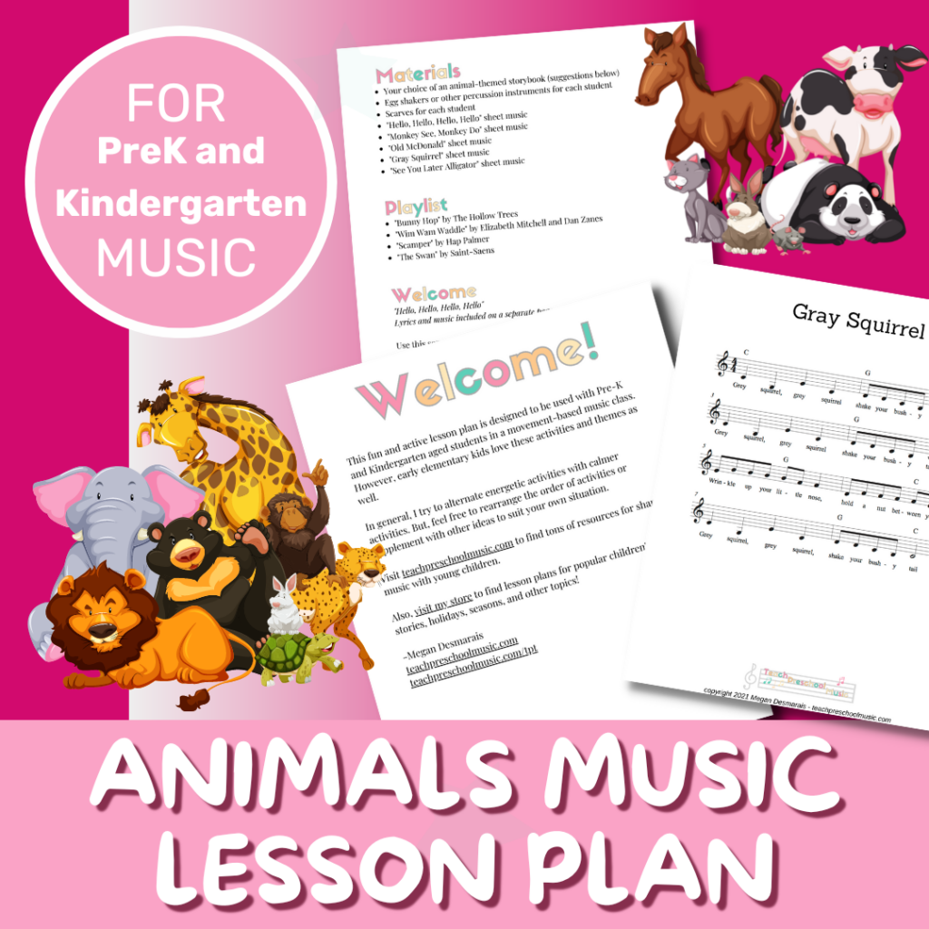 Music Lesson Plan | Animals Theme | Movement and Musical Activities ...