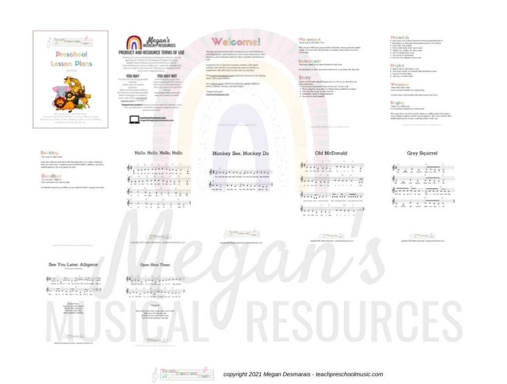 Music Lesson Plan | Animals Theme | Movement and Musical Activities ...