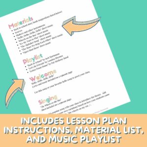 Music Lesson Plan | Back to School | Movement and Musical Activities ...