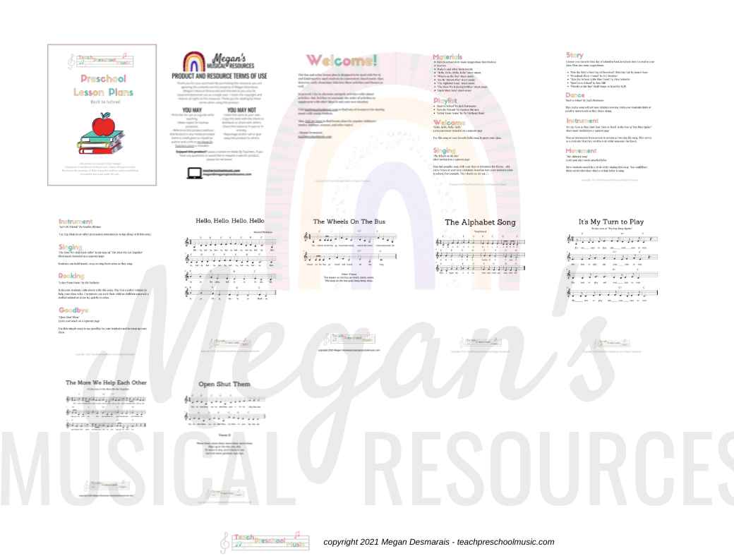 Music Lesson Plan | Back to School | Movement and Musical Activities ...