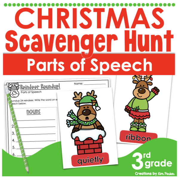 Christmas Scavenger Hunt Activity Parts of Speech | Made By Teachers