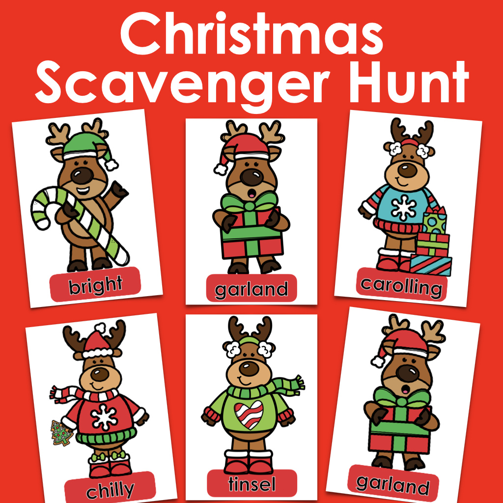 Christmas Scavenger Hunt Activity Parts of Speech | Made By Teachers