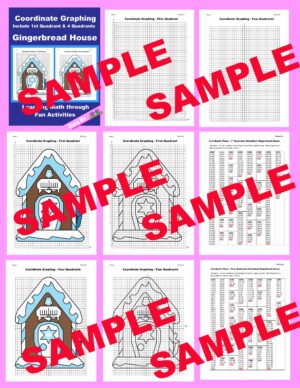 Hanukkah Coordinate Plane Graphing Picture: Gingerbread House | Made By ...