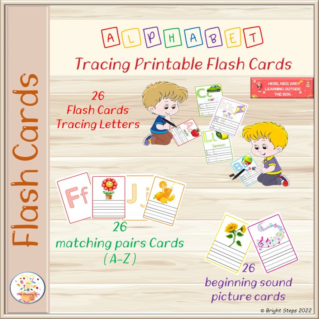 Alphabet Tracing Printable Flash Cards For Lovely Kids | Made By Teachers