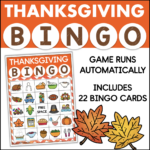 THANKSGIVING Bingo Game for Powerpoint | Made By Teachers