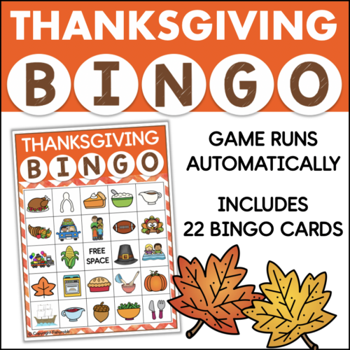 THANKSGIVING Bingo Game for Powerpoint - Made By Teachers