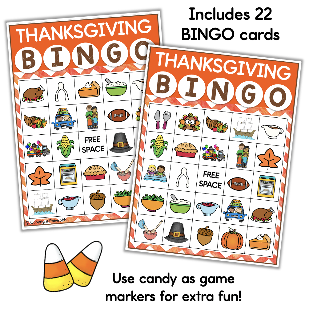THANKSGIVING Bingo Game for Powerpoint | Made By Teachers