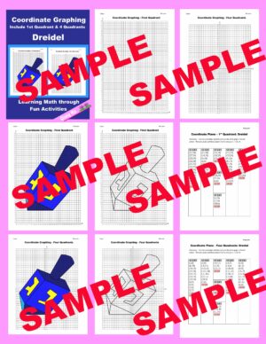 Hanukkah Coordinate Plane Graphing Picture: Dreidel | Made By Teachers