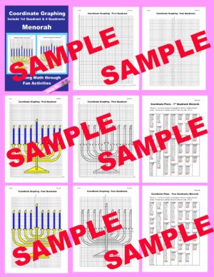 Hanukkah Coordinate Plane Graphing Picture: Menorah | Made By Teachers